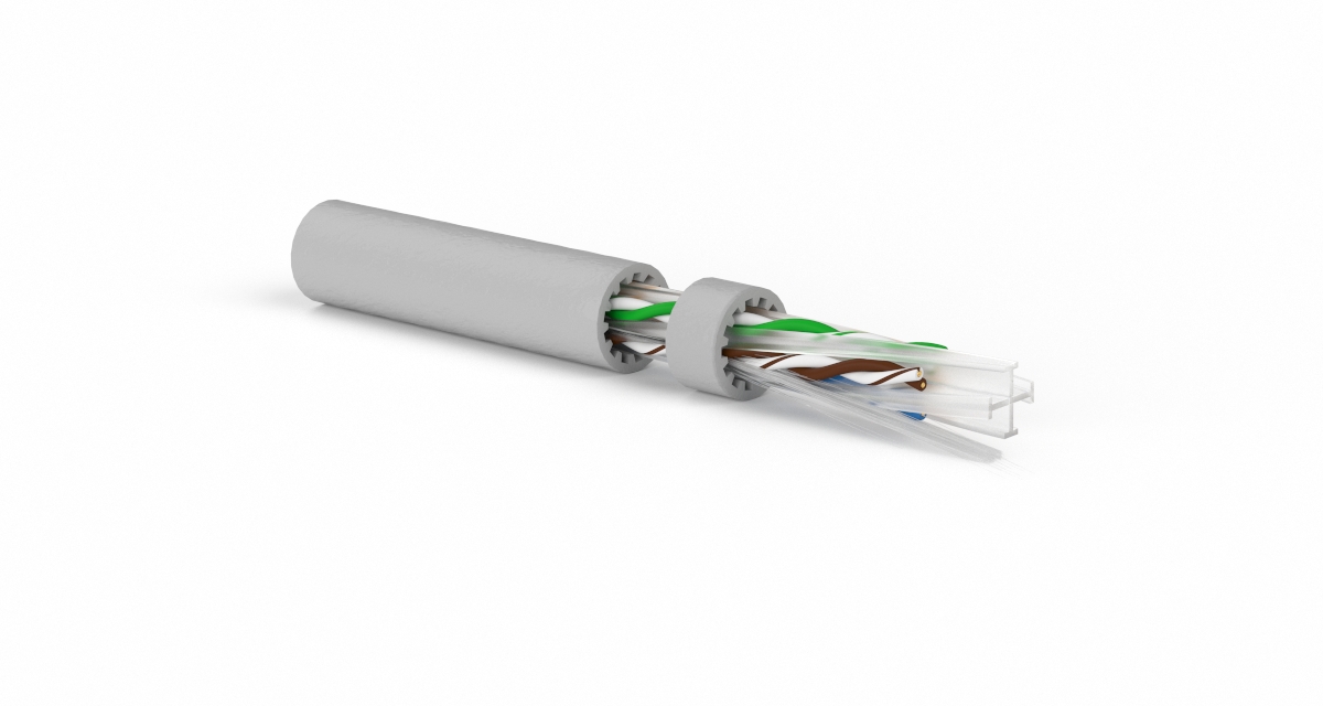 Hyperline UUTP4-C6A-S23-IN-LSZH-GY-500 (500 м) Кабель витая пара ...